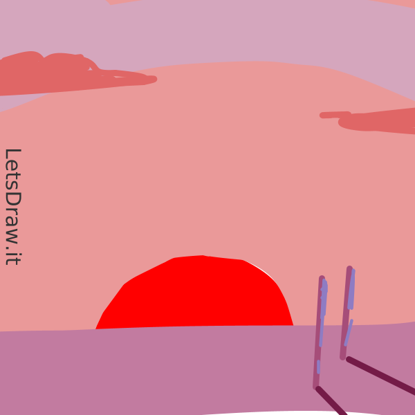 How to draw sunset / chcyeeurn.png / LetsDrawIt