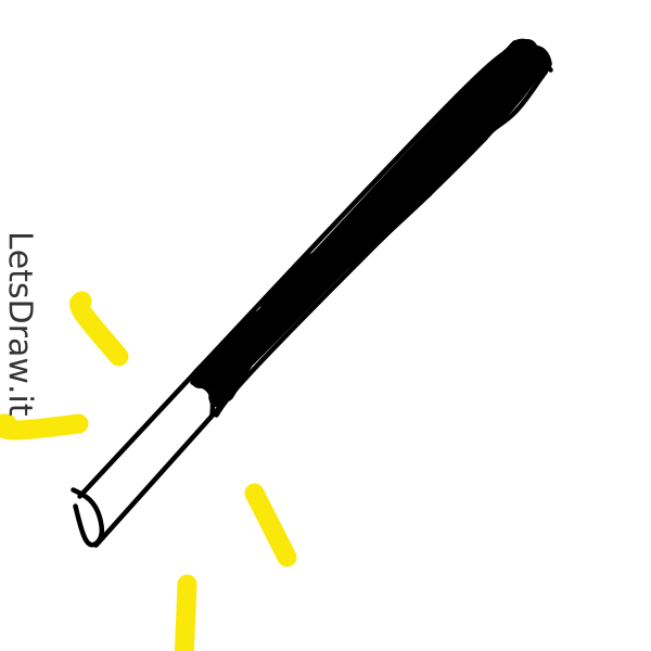 How to draw magic wand / cifmdwiko.png / LetsDrawIt