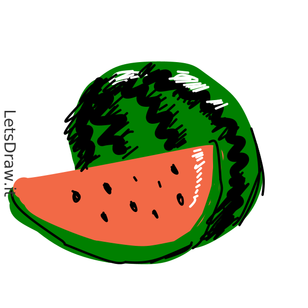 How to draw watermelon / cjmqbwbsi.png / LetsDrawIt