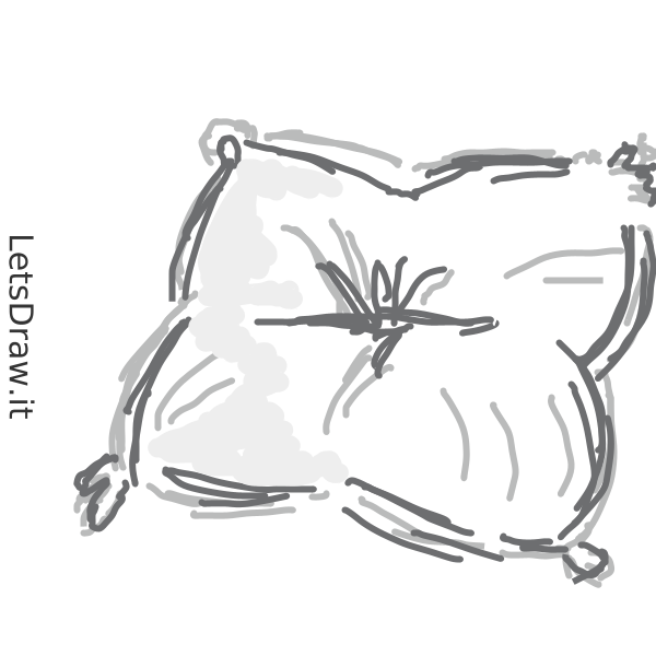 How to draw pillow / cphdtut66.png / LetsDrawIt