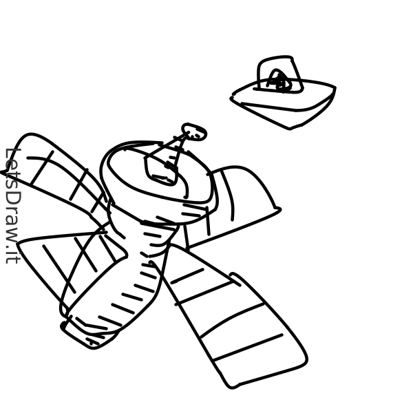 How to draw satellite / csfx37fd.png / LetsDrawIt