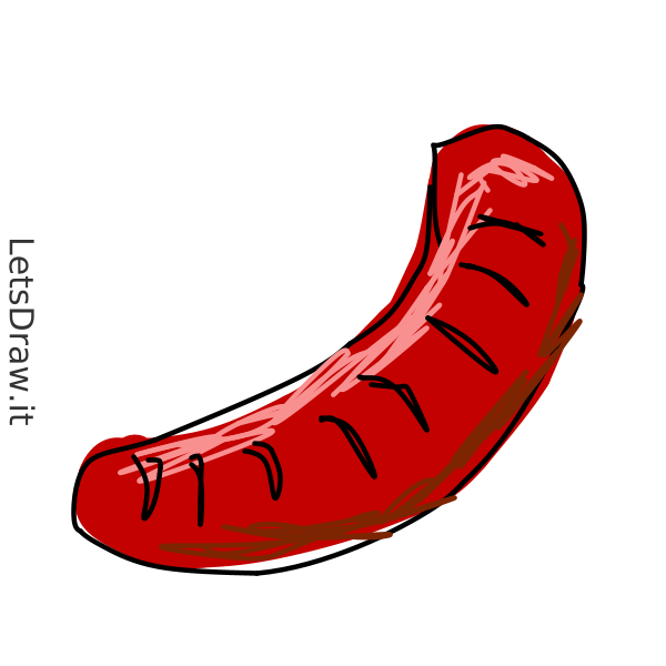 How to draw sausage-meat / cx97phe79.png / LetsDrawIt