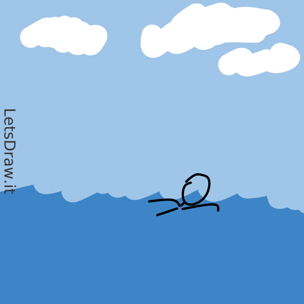 How to draw swimming / cxzmeupiq.png / LetsDrawIt