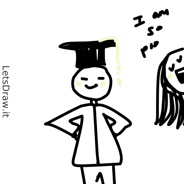 How to draw graduate / czdpj5wjr.png / LetsDrawIt