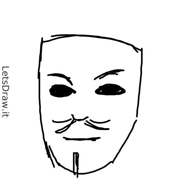 How to draw anonymous mask / d344bcryq.png / LetsDrawIt