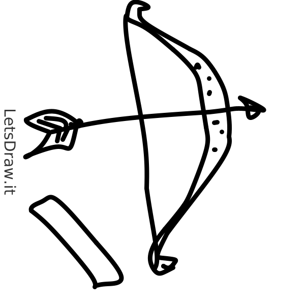 How to draw bow and arrow / d3ztkb753.png / LetsDrawIt