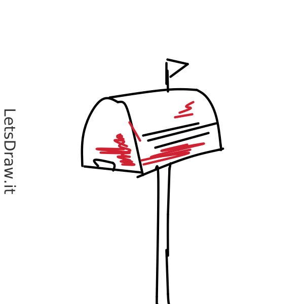 How to draw mailbox / d4txdr7zk.png / LetsDrawIt
