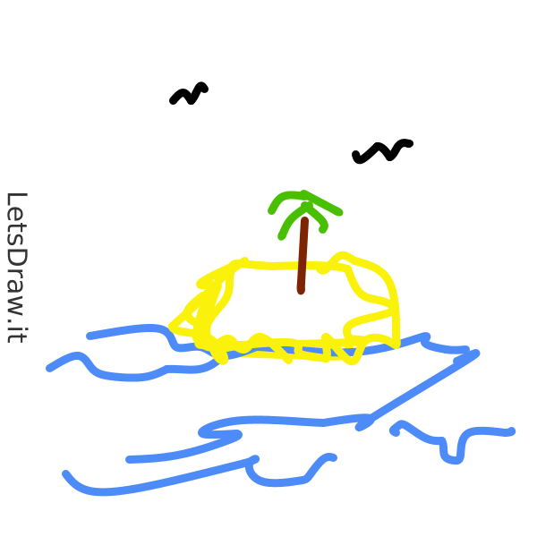 How to draw deserted island / d6o3mui8o.png / LetsDrawIt