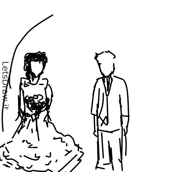 How to draw wedding / d7u1byogz.png / LetsDrawIt