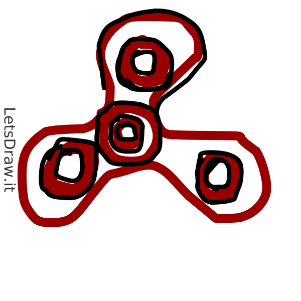 How to draw fidget spinner / dat5gzg3y.png / LetsDrawIt
