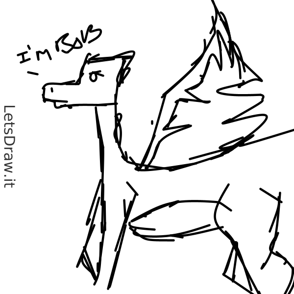 How to draw dragon / dg49bwqdg.png / LetsDrawIt