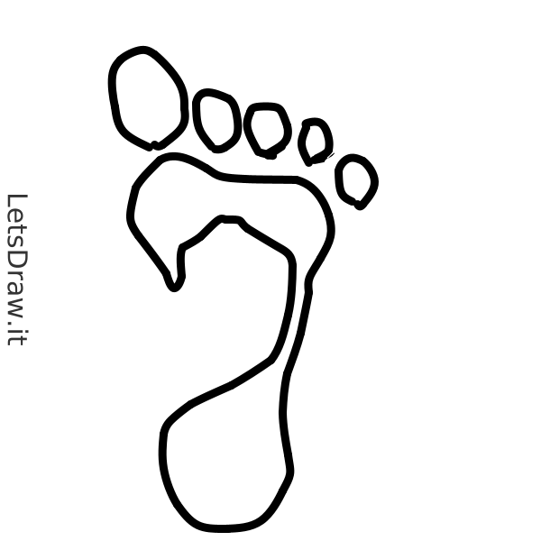 How to draw foot / dgf7dz74.png / LetsDrawIt