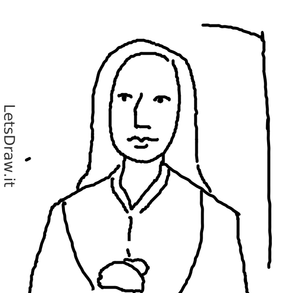 How to draw Mona Lisa / djzjxzojz.png / LetsDrawIt