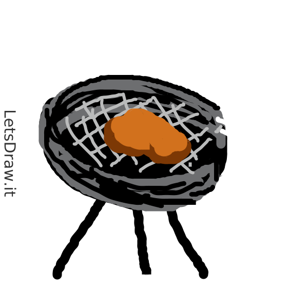 How to draw barbecue / dkqpt1314.png / LetsDrawIt