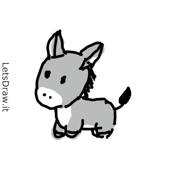 How to draw donkey / do1kuya4u.png / LetsDrawIt