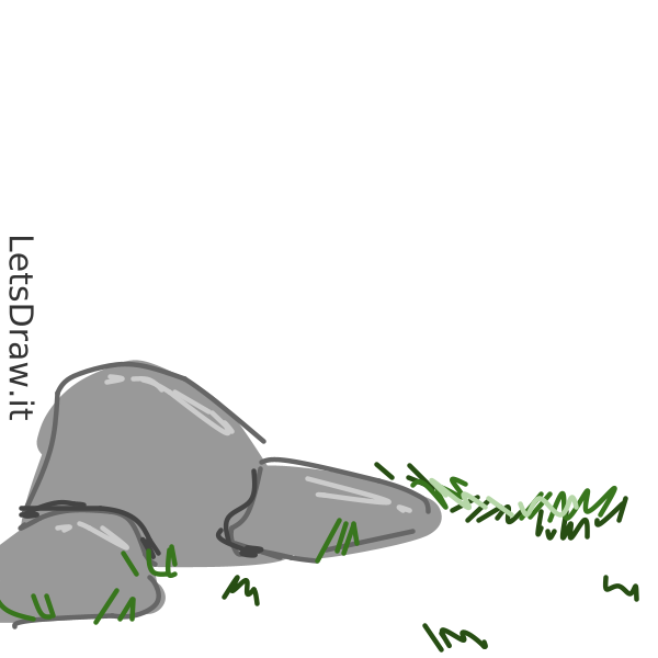 How to draw stone / LetsDrawIt