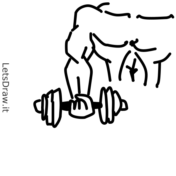 How to draw dumbbell / LetsDrawIt