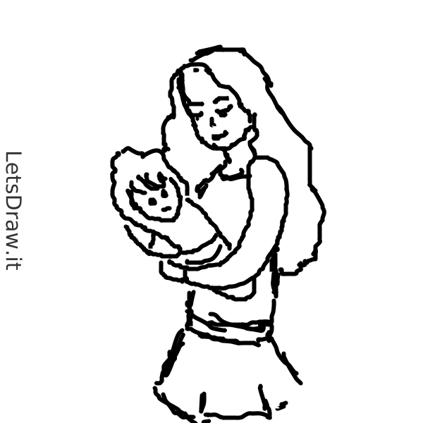 How to draw mom / dqmux518n.png / LetsDrawIt