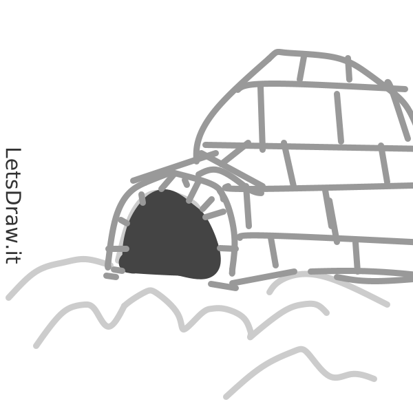 How to draw igloo / dr53gc8y1.png / LetsDrawIt