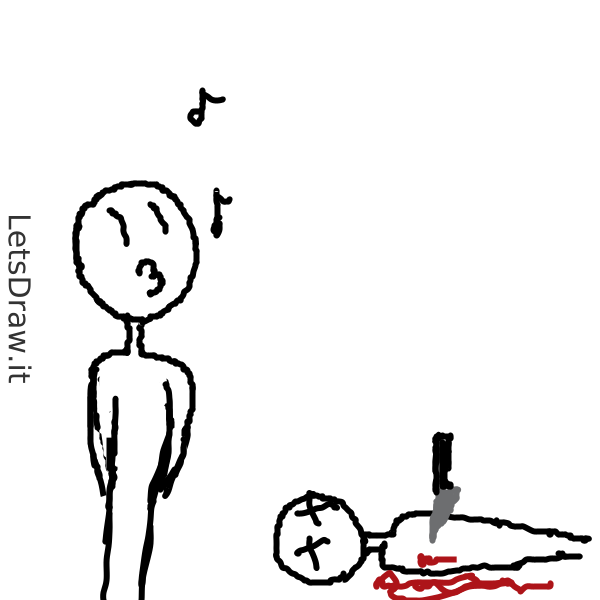 How to draw murder / drm1xb4dy.png / LetsDrawIt