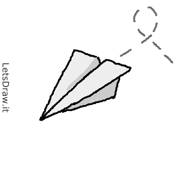 How to draw paper airplane / duuuox1op.png / LetsDrawIt