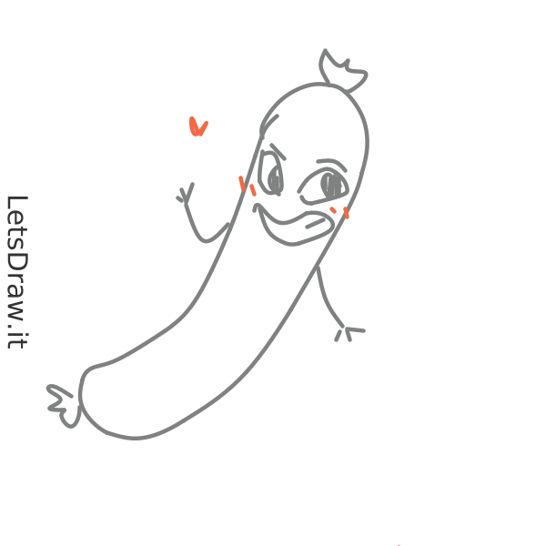 How to draw sausage / duwcbmdtd.png / LetsDrawIt