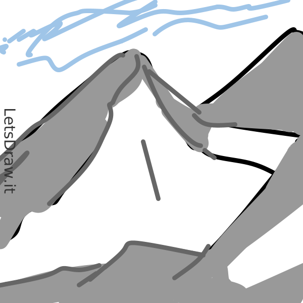 How to draw mountain / dwbkgyomb.png / LetsDrawIt
