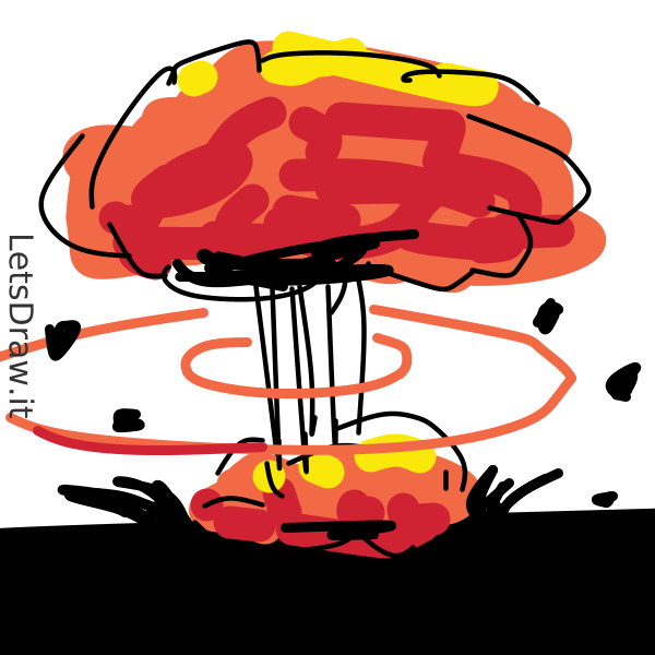 How to draw explosion / dwggnnn3d.png / LetsDrawIt