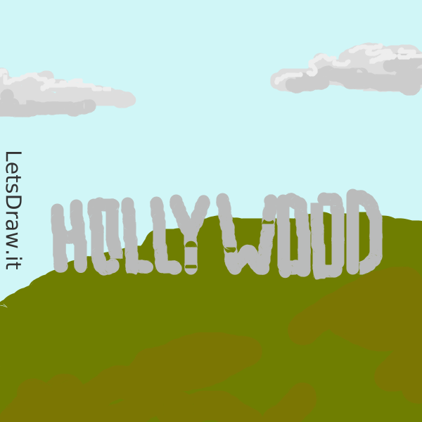How to draw Hollywood / dwmm1rmhb.png / LetsDrawIt