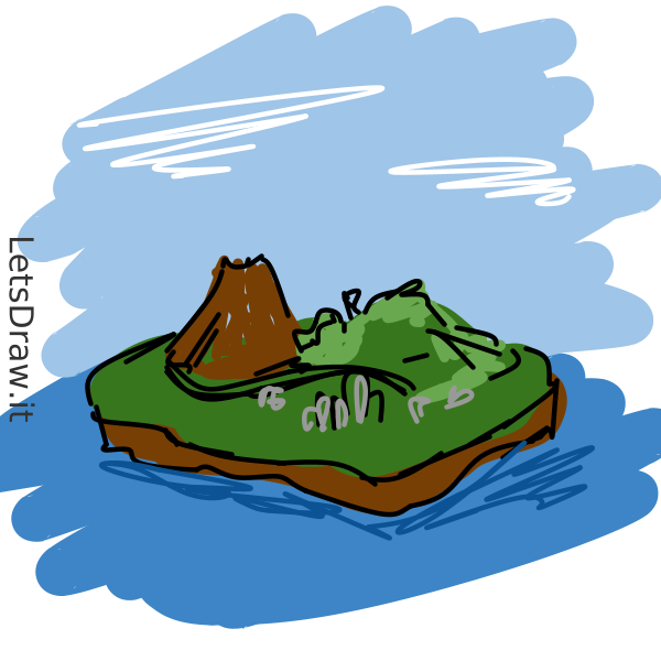 How to draw island / dwty83b81.png / LetsDrawIt