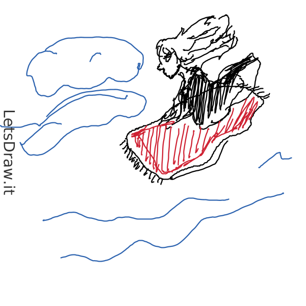 How to draw flying carpet / dy9rrt7xm.png / LetsDrawIt