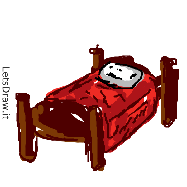 How to draw bed / dypgo116c.png / LetsDrawIt