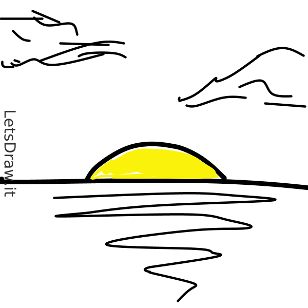 How to draw sunset / dzb9k34fj.png / LetsDrawIt