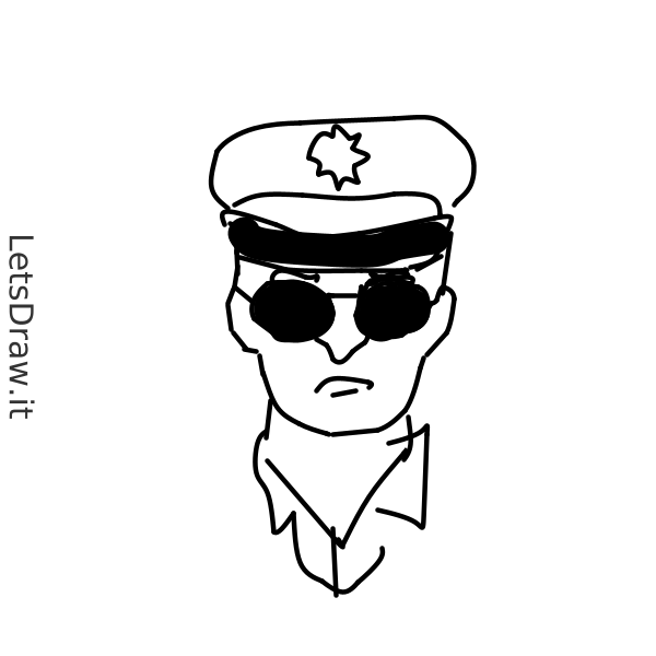 How to draw cop / Learn to draw from other LetsdrawIt players