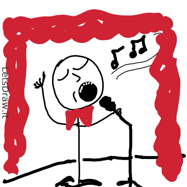 How to draw singer / e36ubxu9e.png / LetsDrawIt