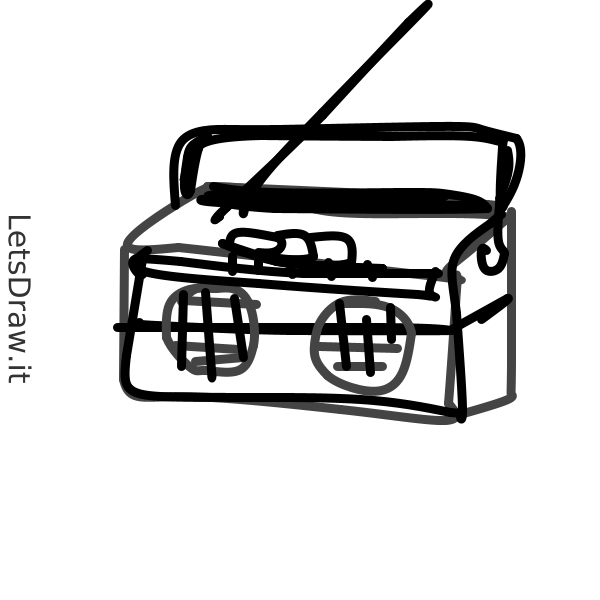 How to draw radio / e3wugu7no.png / LetsDrawIt