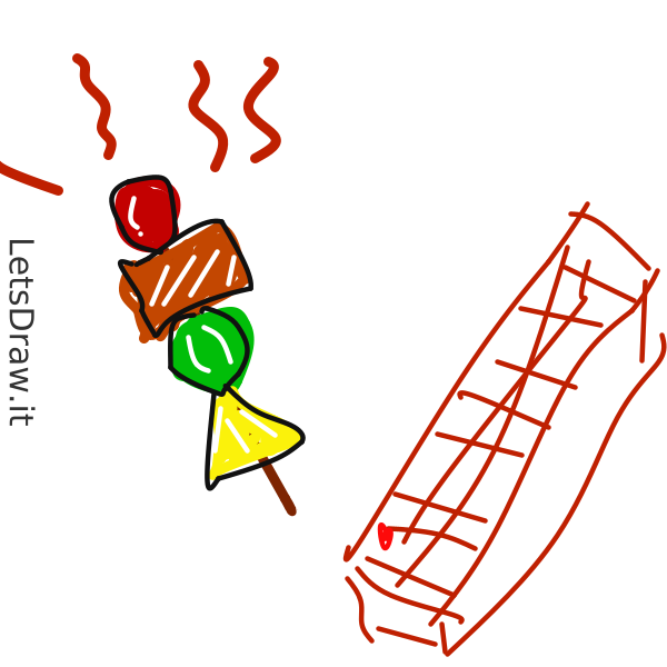 How to draw barbecue / e4yacthz1.png / LetsDrawIt