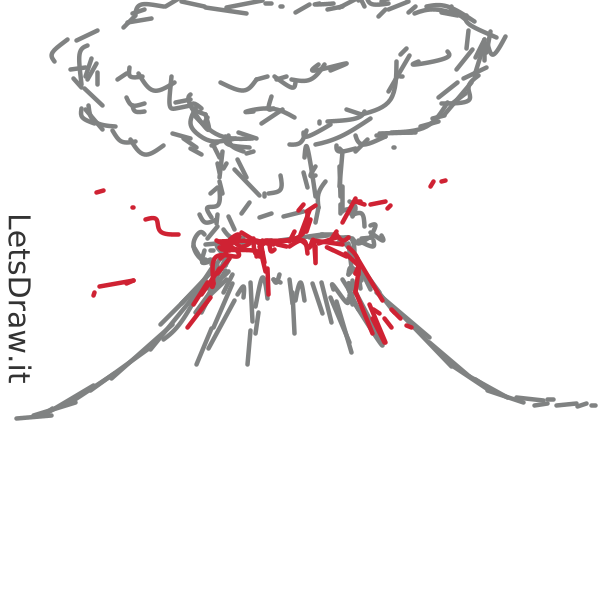 How to draw volcano / e531qwhw.png / LetsDrawIt