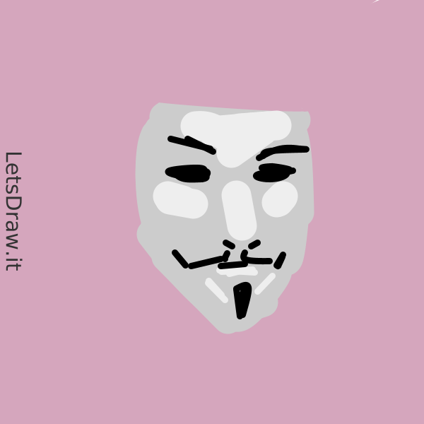 How to draw anonymous mask / e6itf3pgf.png / LetsDrawIt