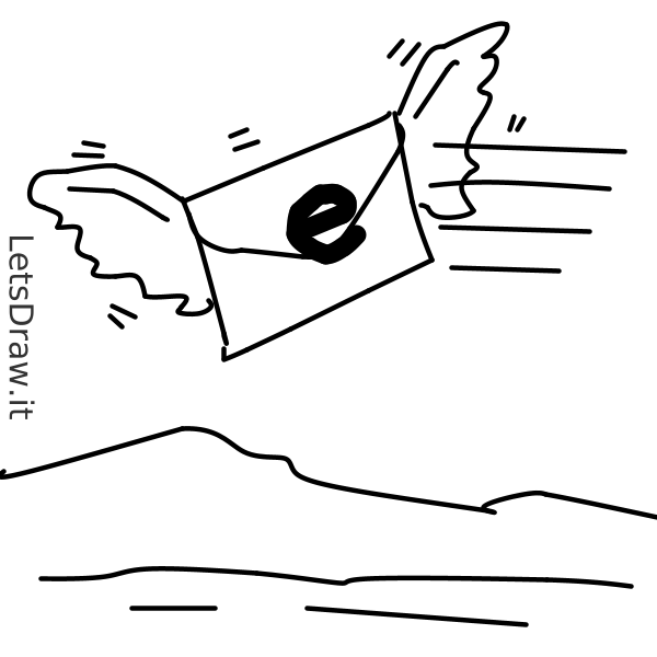 How to draw Email / e7picsoky.png / LetsDrawIt