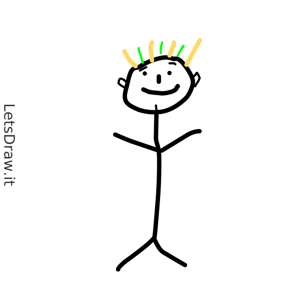 How to draw Stick man / e8jge1mjz.png / LetsDrawIt