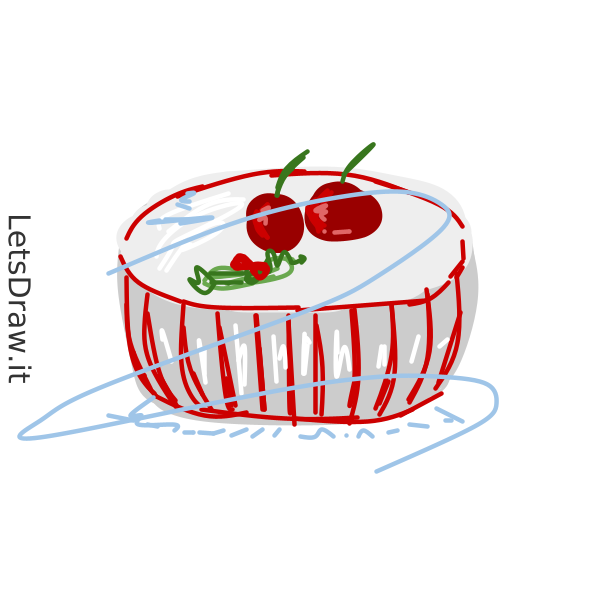 How to draw Christmas cake / ejfa84969.png / LetsDrawIt