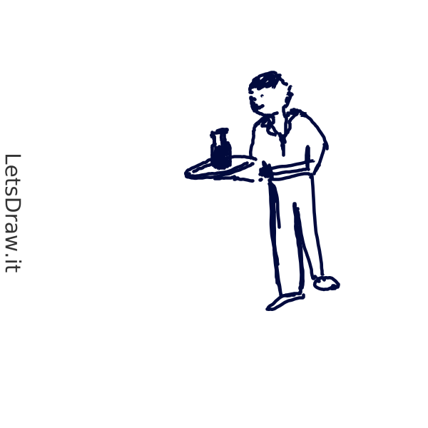 How to draw waiter / ek7poj9kq.png / LetsDrawIt
