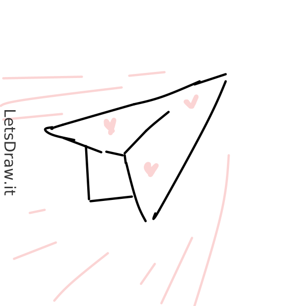 How to draw paper airplane / ekgmpfr7q.png / LetsDrawIt