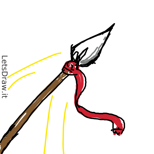 How to draw spear / enn3bu9yb.png / LetsDrawIt