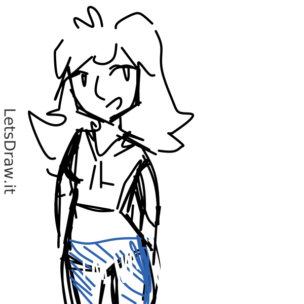 How to draw girl / eum3b4jia.png / LetsDrawIt