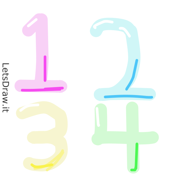How to draw numbers / exgmczptp.png / LetsDrawIt