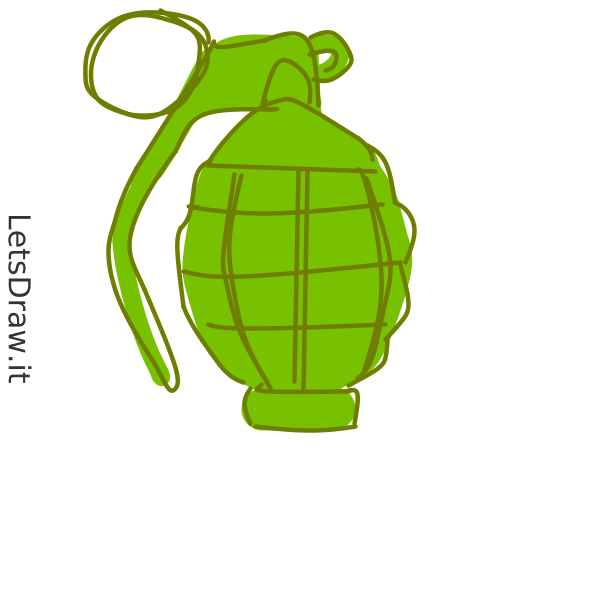 How to draw Grenade / ezefjry4b.png / LetsDrawIt