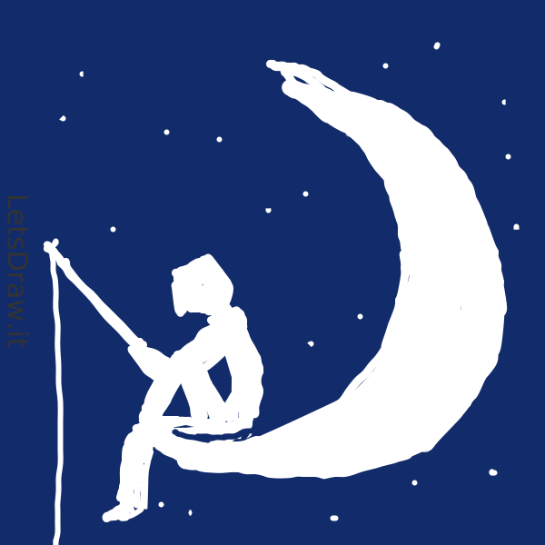 How to draw man in the moon / f3cntefj5.png / LetsDrawIt
