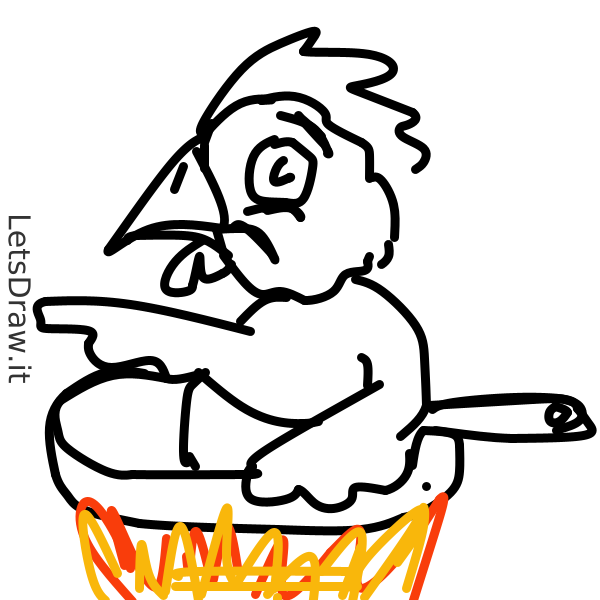 How to draw Fried-chicken / Learn to draw from other LetsdrawIt players